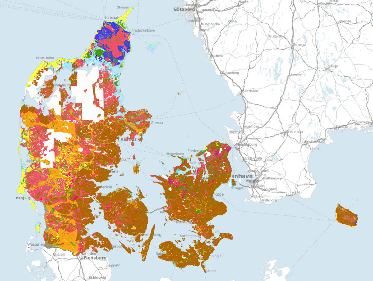 Geological surface map of Denmark 1:25.000, version 6